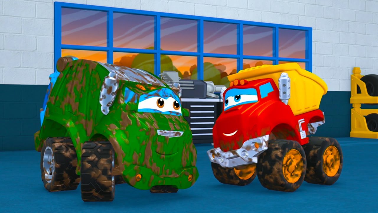 Dirty Big Trucks | Car Cartoons for Kids | The Adventures of Chuck ...