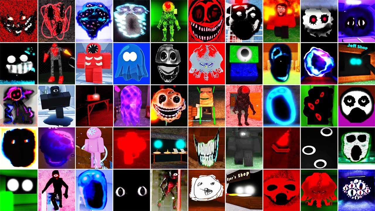 ALL 50 NEW Fanmade Entity Jumpscares In Roblox Doors Floor 3 YouTube