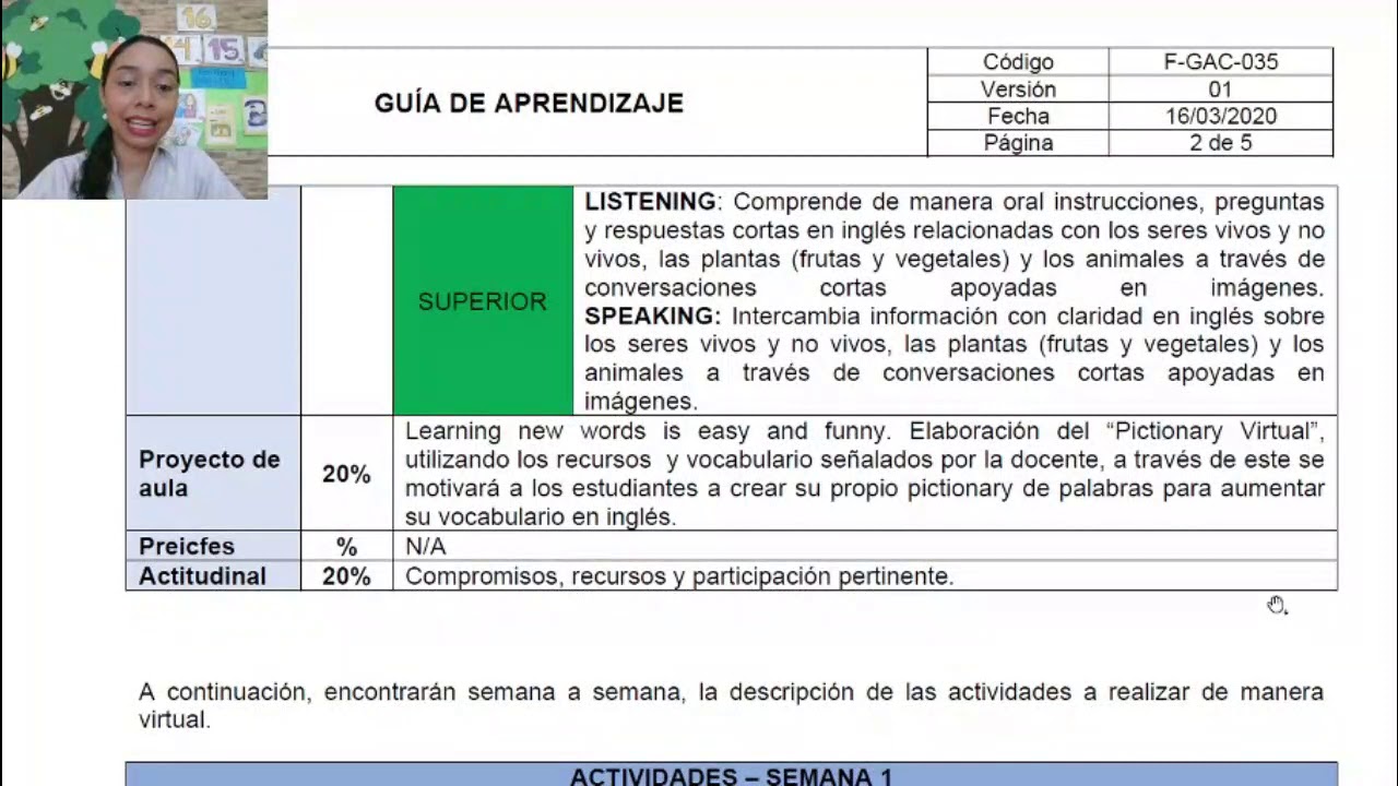 Grado Transición - English - 2do Período 2020 - Corte II - Colegio ...