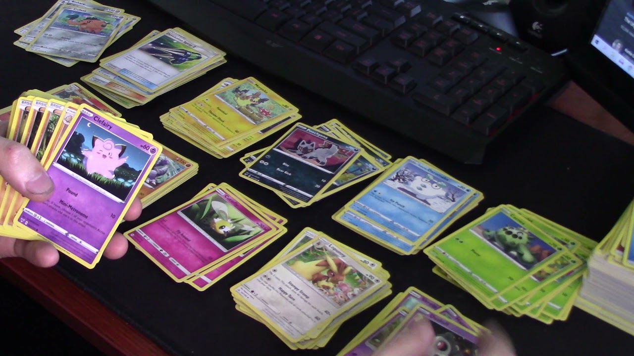 Sorting Pokemon Cards By Type ASMR - YouTube