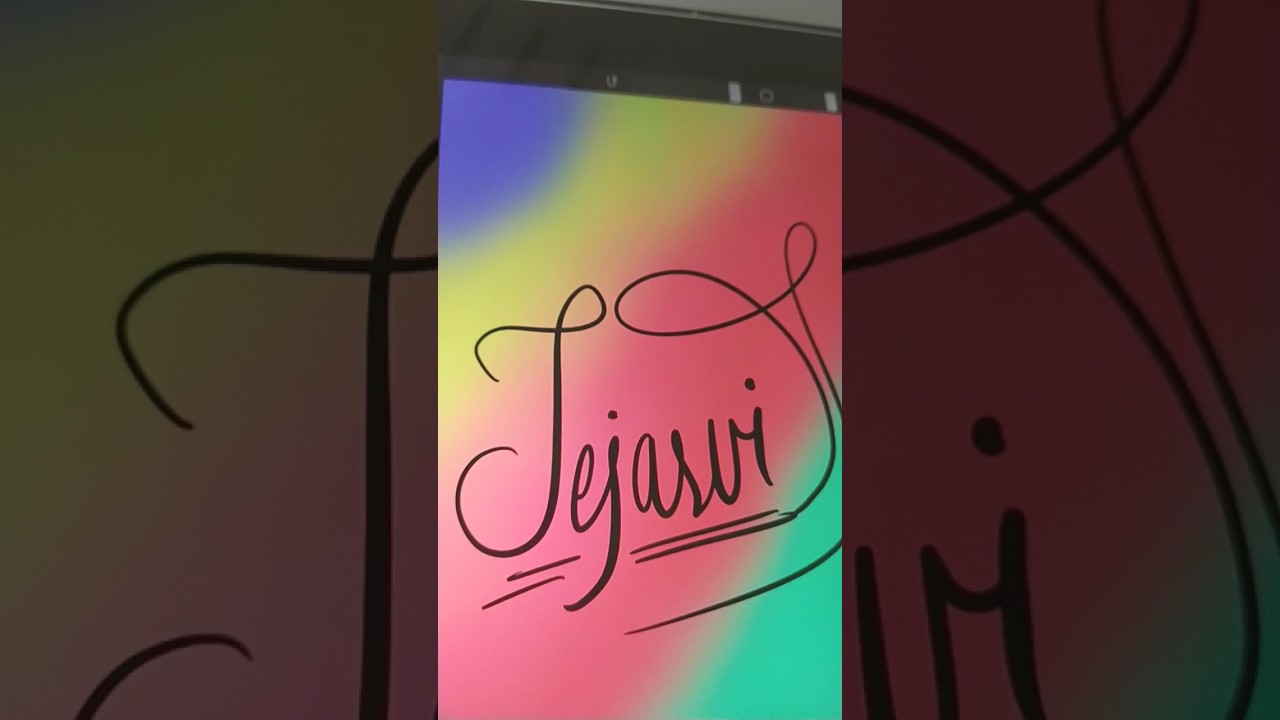 TEJASVI name signature on procreate comment your names #procreate #art ...