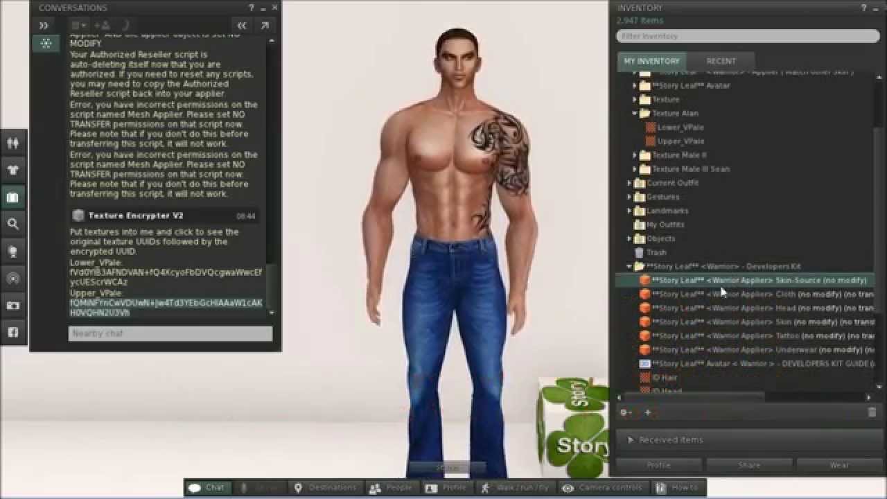 Second life - **Story Leaf** Make Appliers for Fitted Mesh Avatar ...