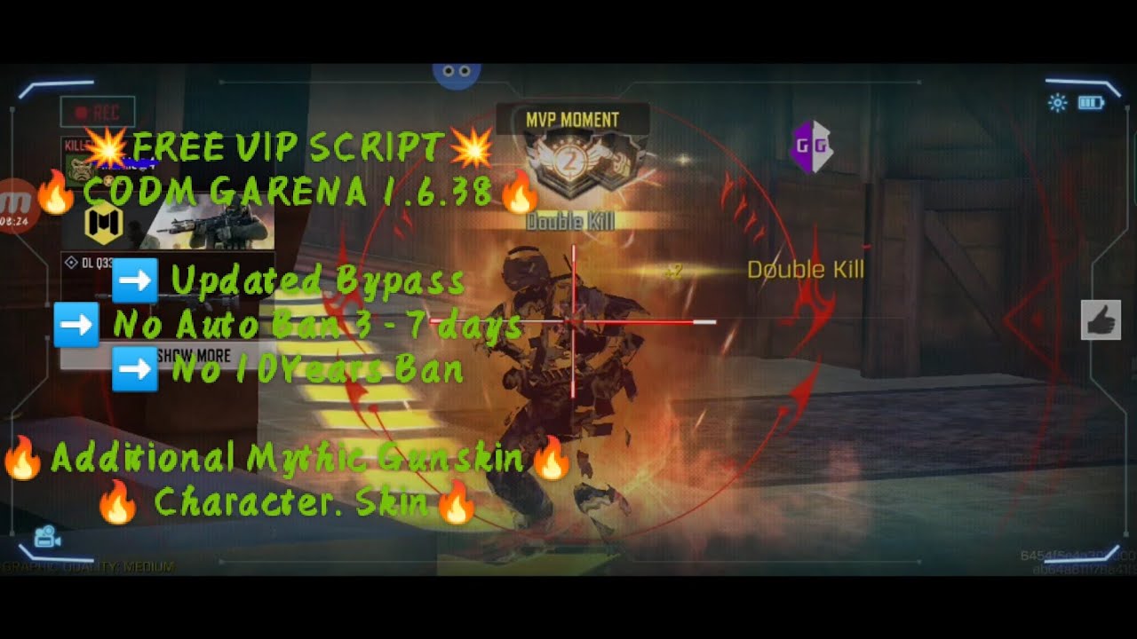 🔥FREE VIP SCRIPT CODM GARENA 1.6.38🔥Updated Bypass🔥No Auto Ban🔥No ...