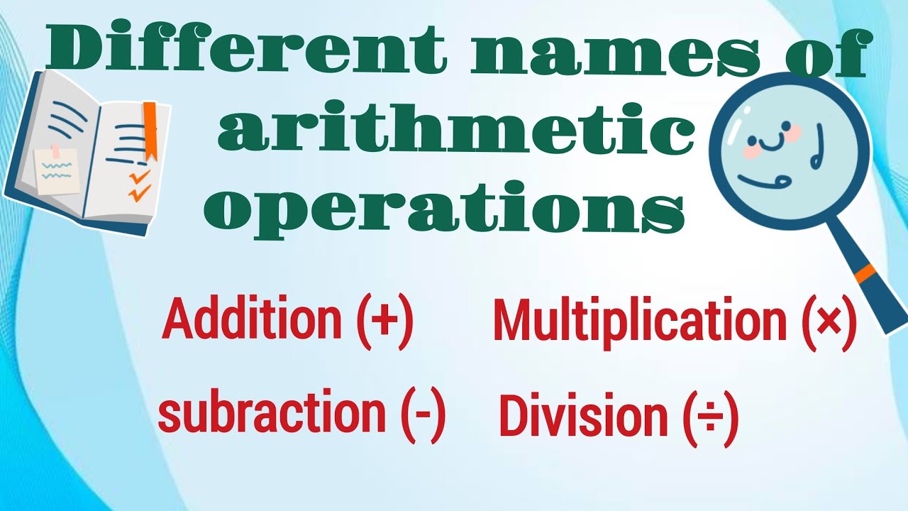 Arithmetic operations different types of names this vedio.watch ...