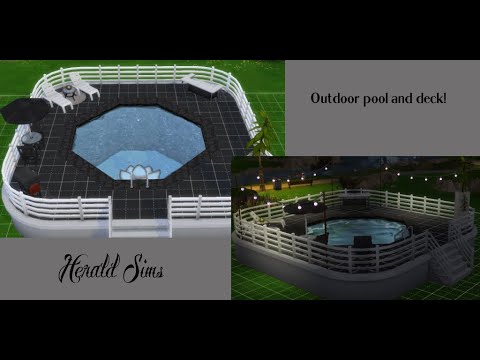 Sims 4| Outside Pool & Deck| Speedbuild| NO CC - YouTube