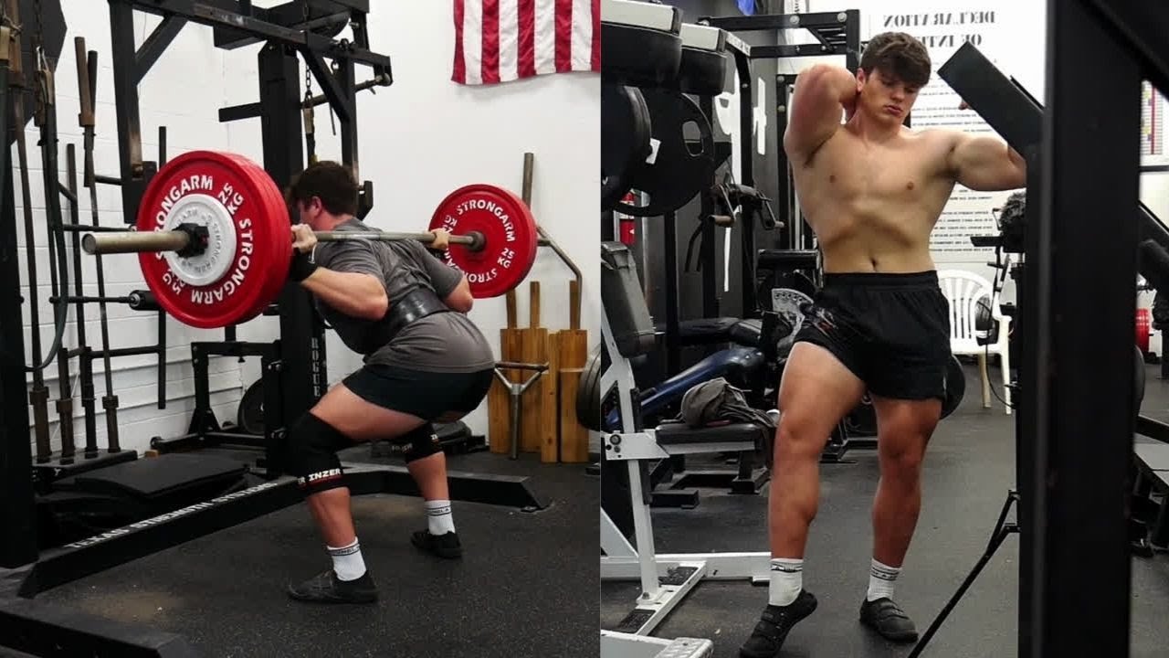 LEG DAY// STRONGER BY THE DAY 1.1// 19 YEAR OLD POWERLIFTER - YouTube