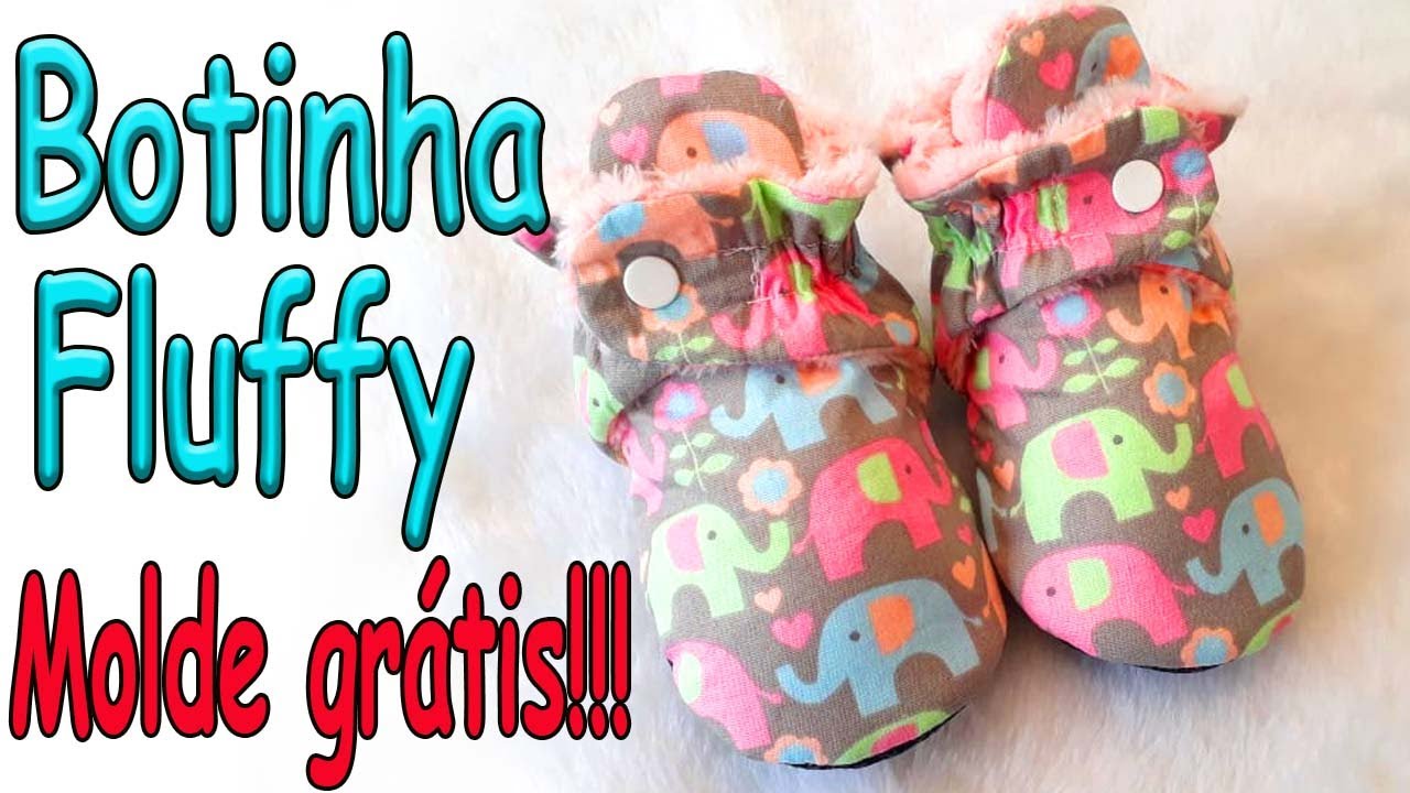 Como Fazer Botinha Fluffy Molde Grátis!! - YouTube