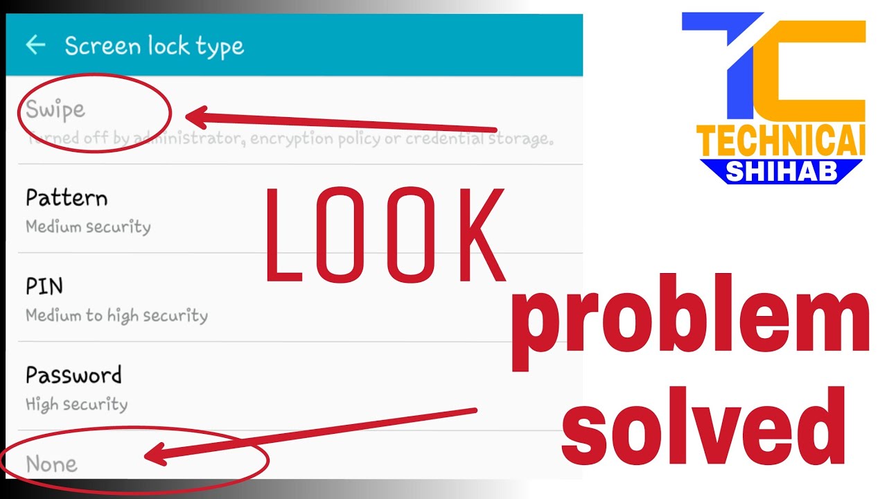 swipe and None are looked disabled solutions.. swipe এবং None লক সমস্যা করবে না। technical ...