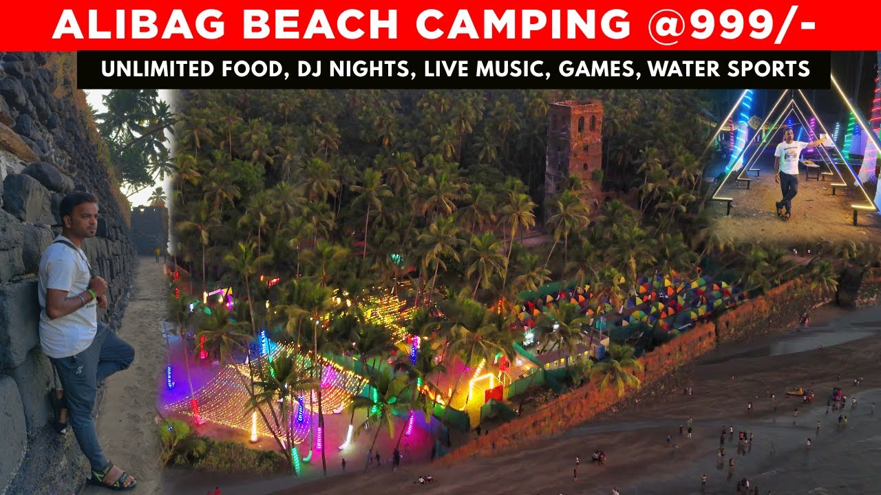 Alibag Beach Camping Full Details | Alibaug Camping In Budget Vlog ...