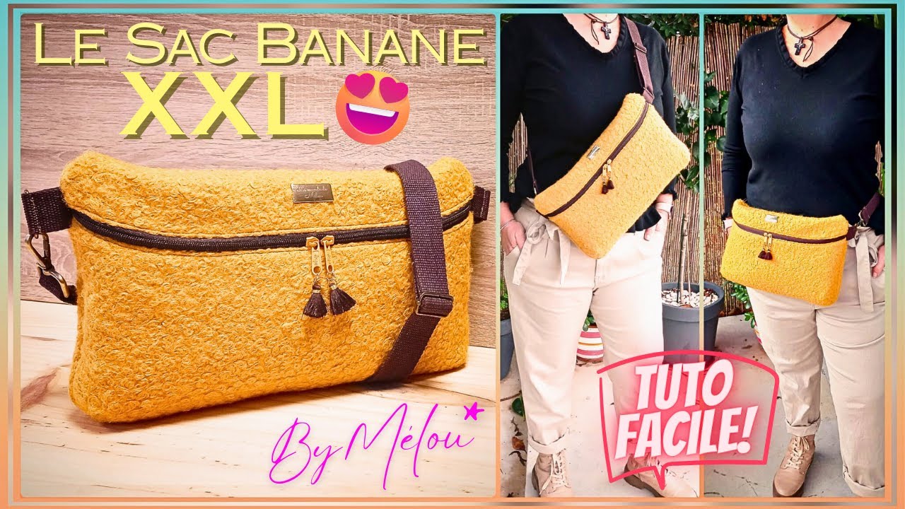 🎁 Tuto #DIY Facile avec Patron GRATUIT 🎁 Coudre Le Sac Banane XXL # ...