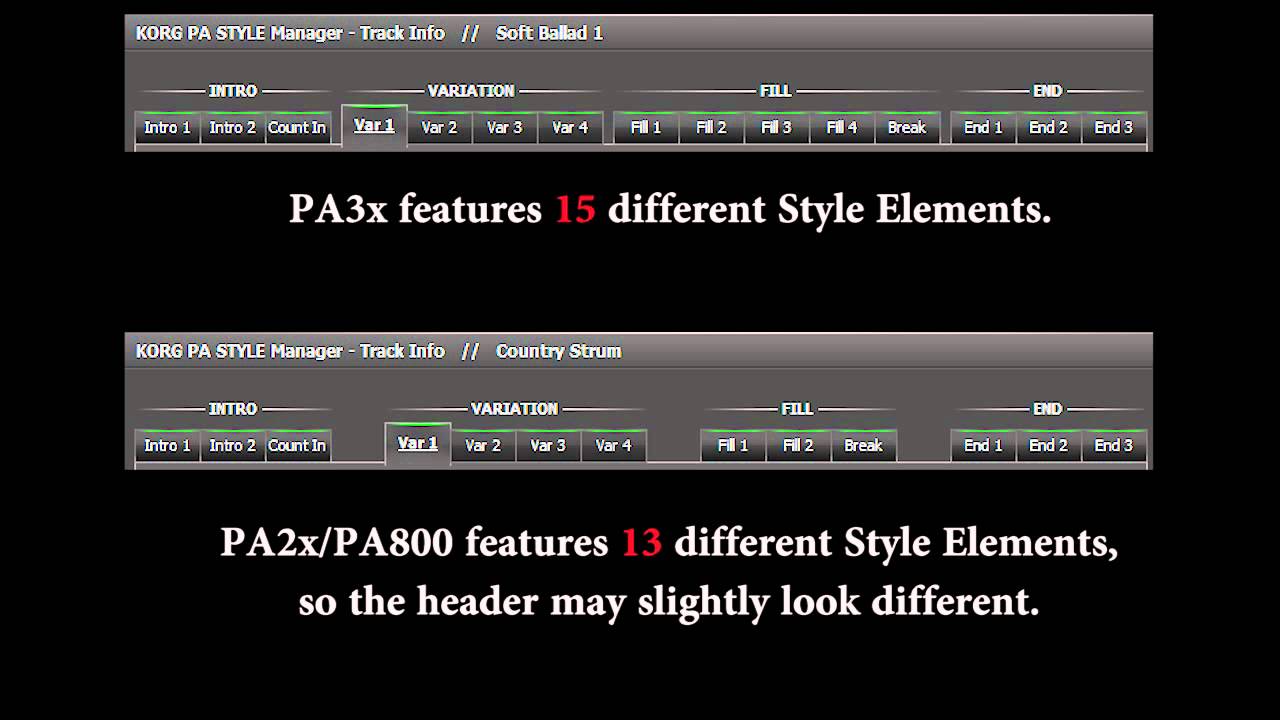 Korg Style Manager Overview Part 6- Style Properties Window - YouTube