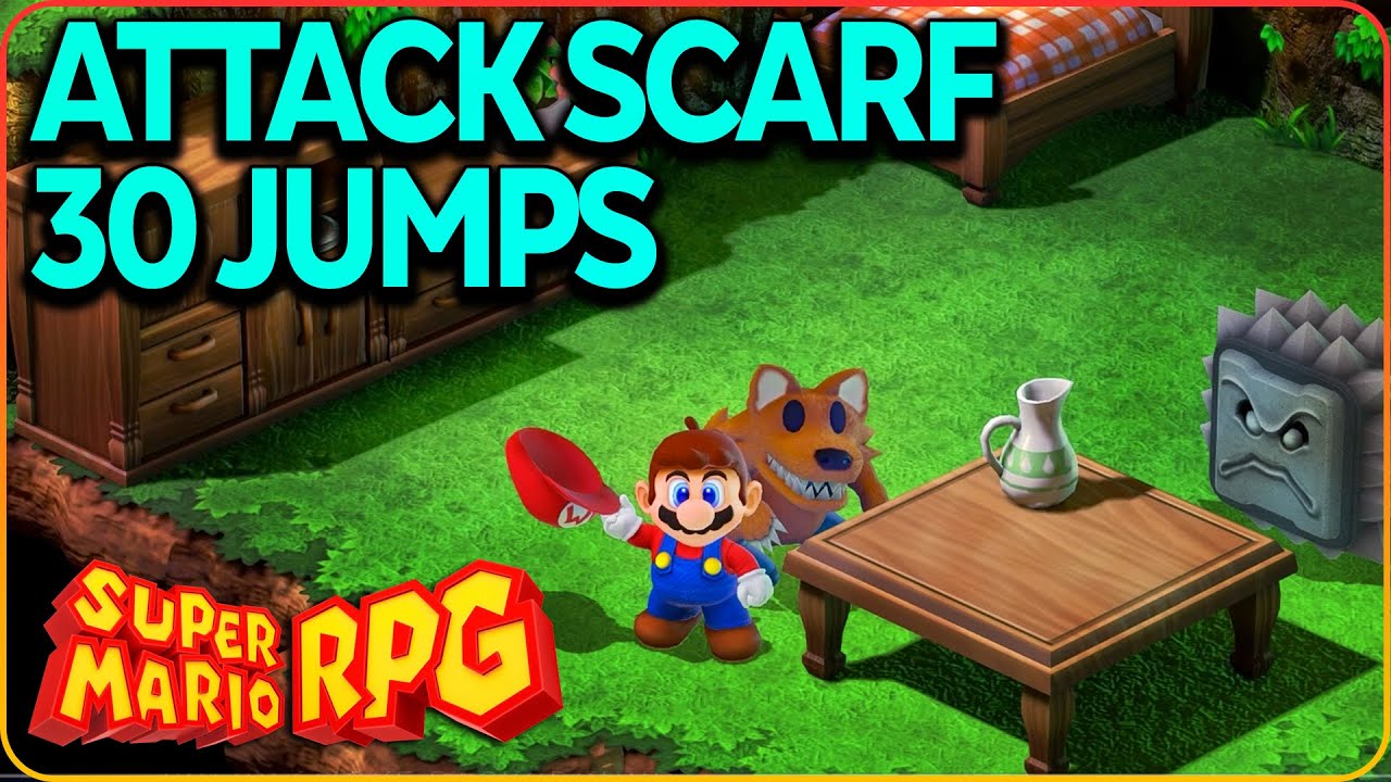 How to get secret Attack Scarf / 30 Super Jumps Super Mario RPG Remake ...
