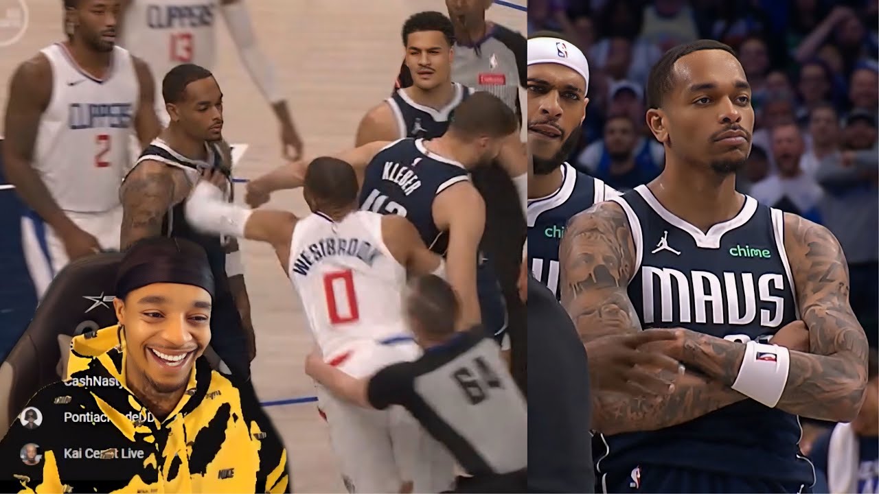 FlightReacts to PJ Washington FIGHT vs Clippers! - YouTube