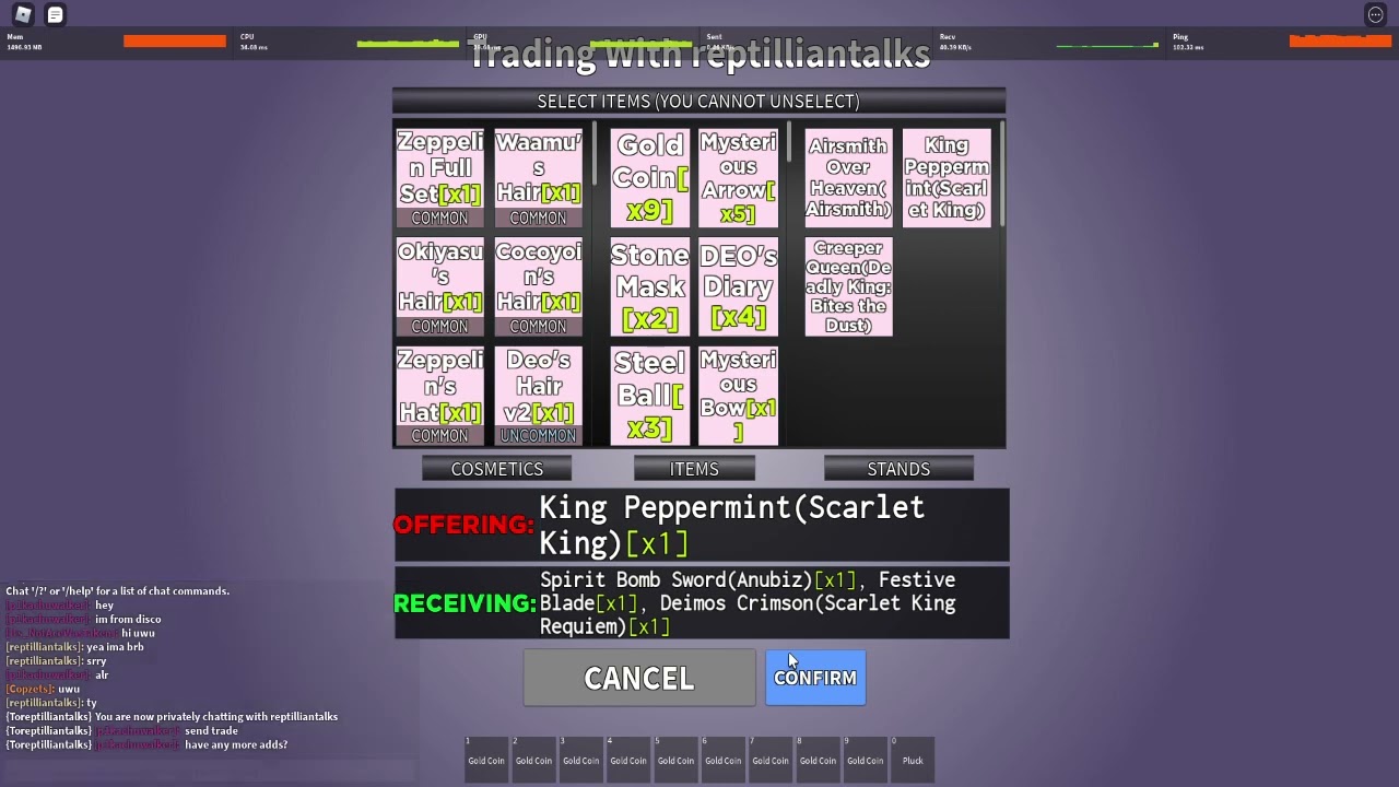 [YBA] I traded away my Peppermint KC.. W/L/F? - YouTube