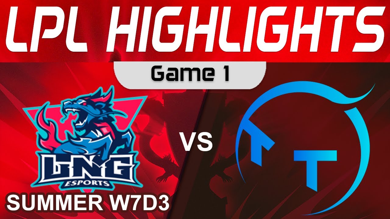 LNG vs TT Highlights Game 1 LPL Summer Season 2023 W7D3 LNG Esports vs ...