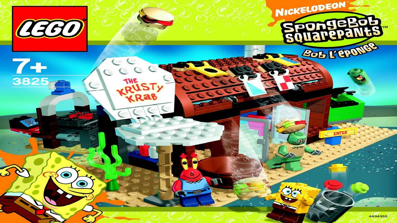 LEGO instructions - SpongeBob ™ - 3825 - Krusty Krab - YouTube
