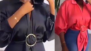 HOW TO MAKE AN OVERLAPPED CROP TOP WITH COLLAR/ CUT TOGETHER SLEEVES