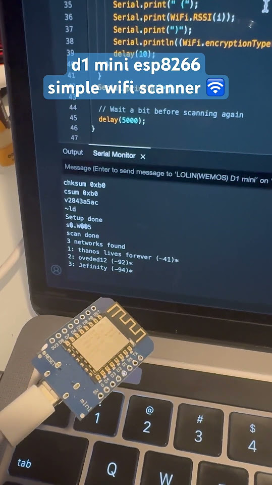 esp8266 wifi scanner 🛜 - YouTube
