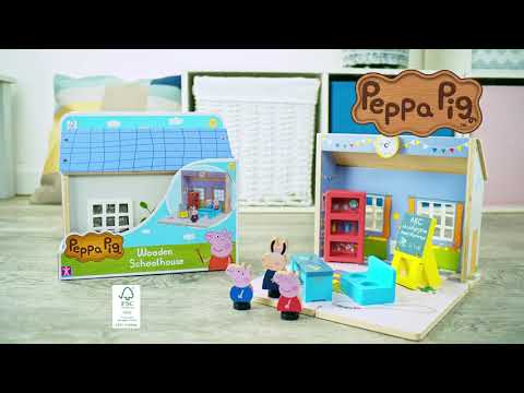 🐷Peppa Pig 🐷 🏫Escuelita de Madera de Peppa Pig📓 🪵Madera respetuosa con ...