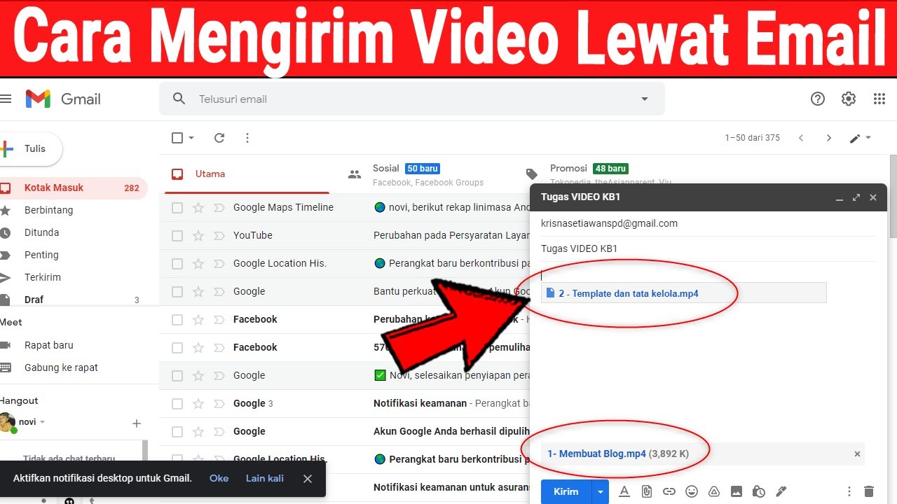 Cara Mengirim Video Melalui Email - YouTube