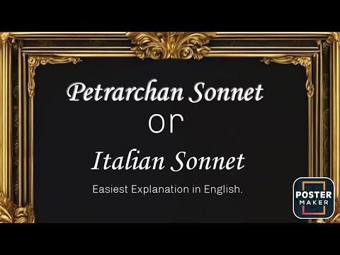 Petrarchan Sonnet or Italian Sonnet Easiest Explanation in English ...
