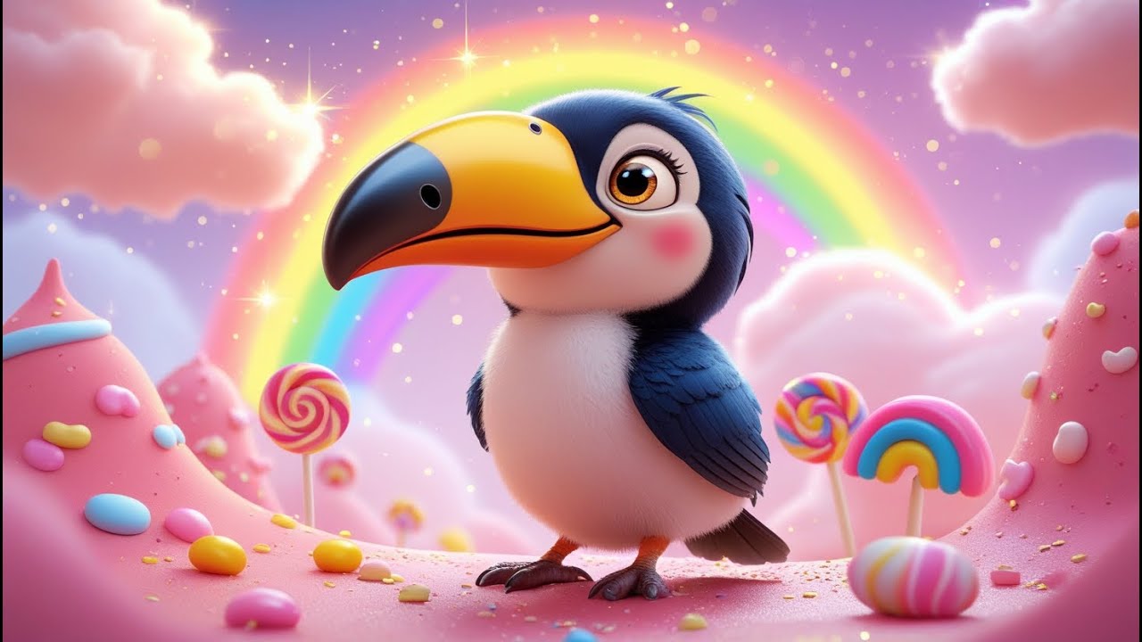 Learn Colors with Toucan | Fun 3D Rainbow Song for Toddlers and ...