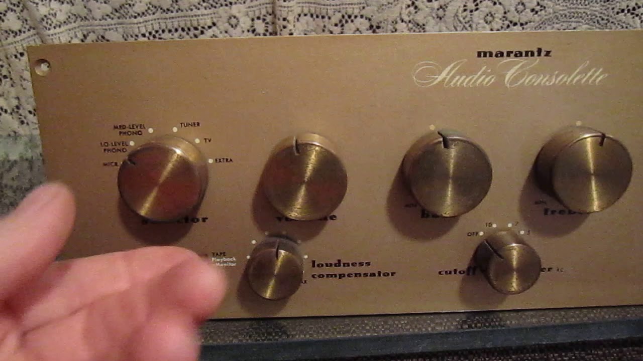 Marantz model 1 preamp mono tube preamplifier DEM0 - YouTube