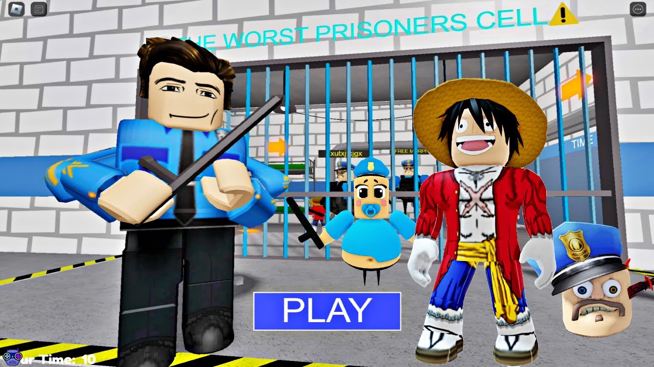 ONE PIECE vs BARRY'S COP PRISON RUN Obby Update Roblox - All Bosses ...