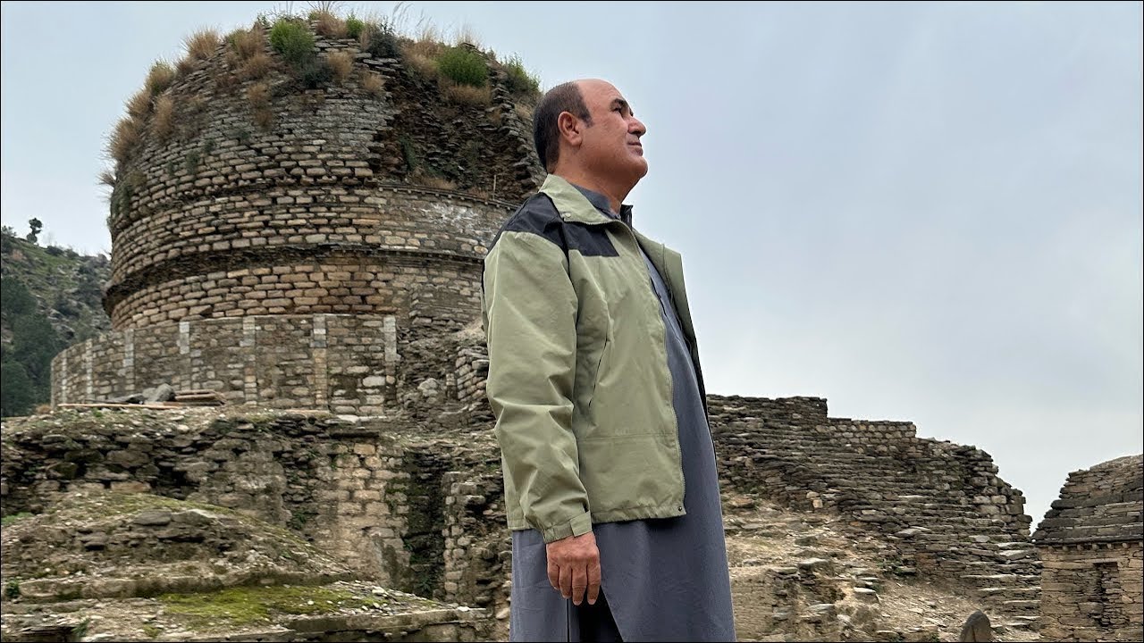 Ancient Kushan stupa amlookdara swat valley Pakistan - YouTube