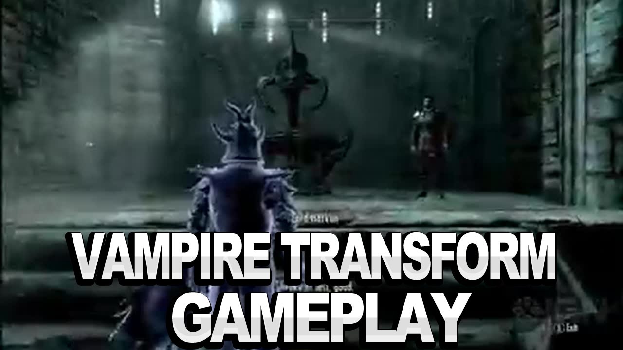 Skyrim Dlc Dawnguard Gameplay Vampire Transformation Youtube