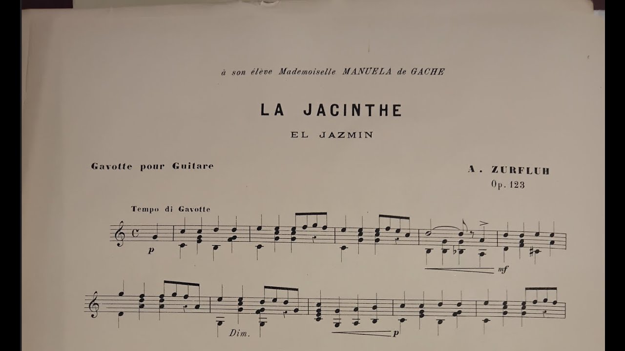 Auguste Zurfluh - La Jacinthe Op.123 (w/score) - YouTube