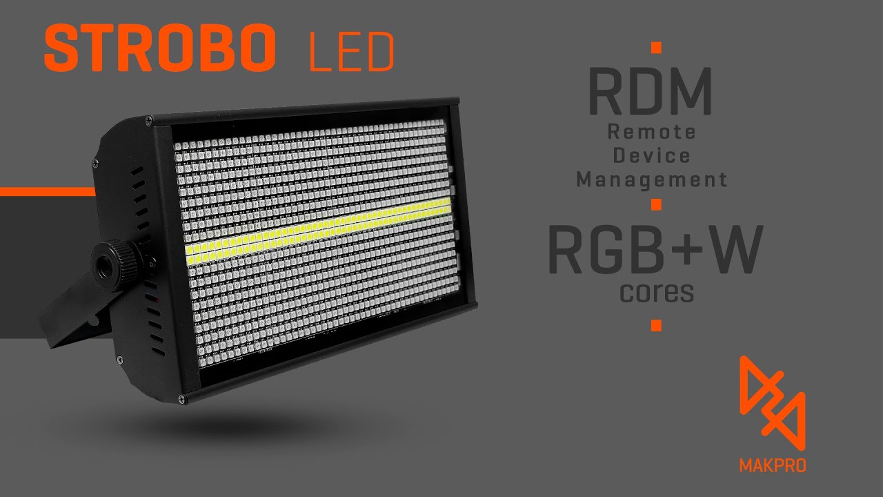 STROBO LED RGB + W... MakPro - YouTube