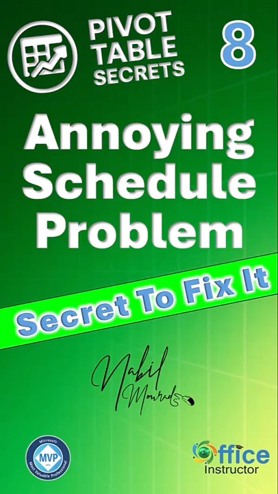Create Employee Schedule - Pivot Table Secret Revealed #8 - YouTube