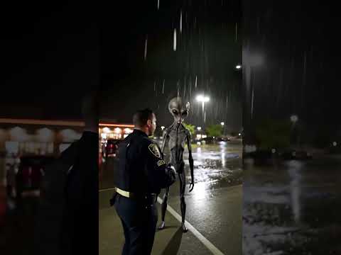 UFO Crashed By Drunk Alien - Cop Body Cam Footage