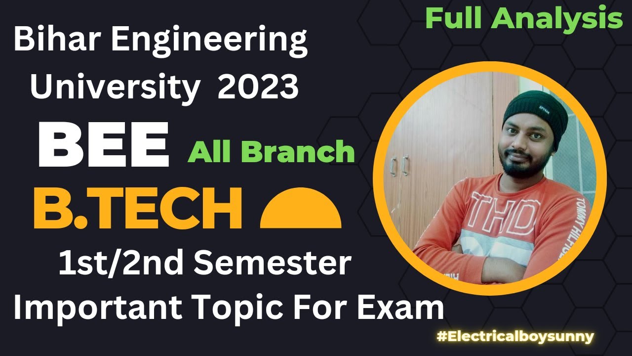 BEE For B.Tech 1st Semester 2023 || Beu Patna #beubihar #beu #aku - YouTube