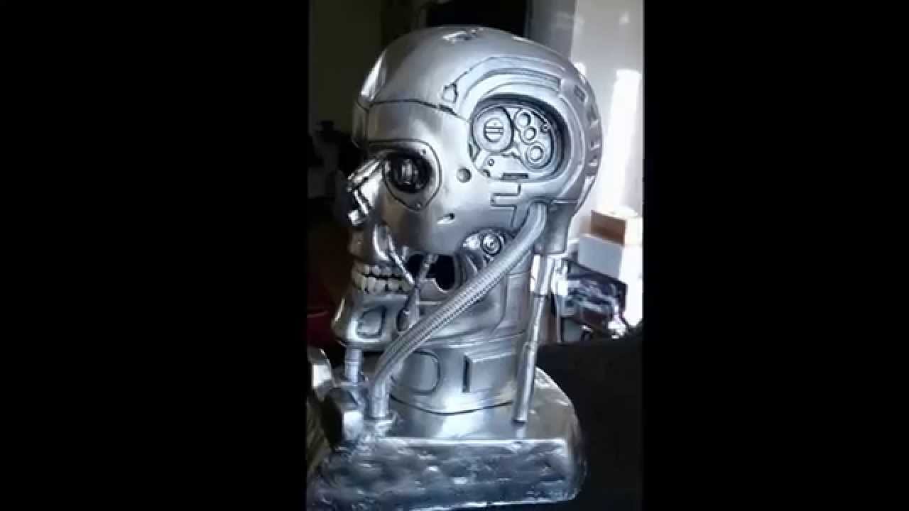Terminator Endoskeleton Skull Model Kit Custom - YouTube