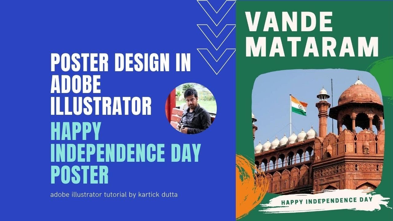 poster design in adobe illustrator | Happy Independence Day poster in ...