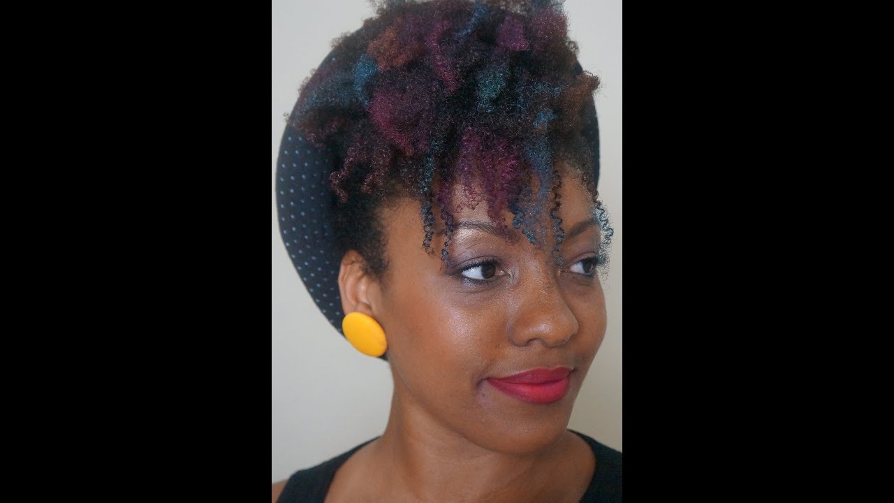 Cabelo afro:mechas coloridas - YouTube