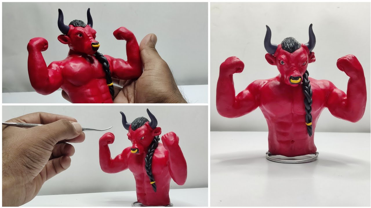 DIY Minotaur : How to make Sculpture with clay, clay modelling, clay ...
