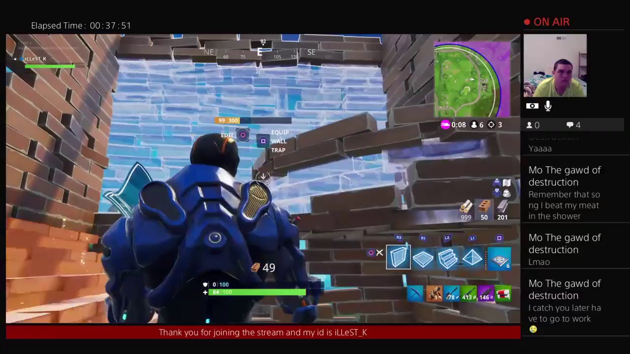 Fortnight ps4 come join in momo - YouTube