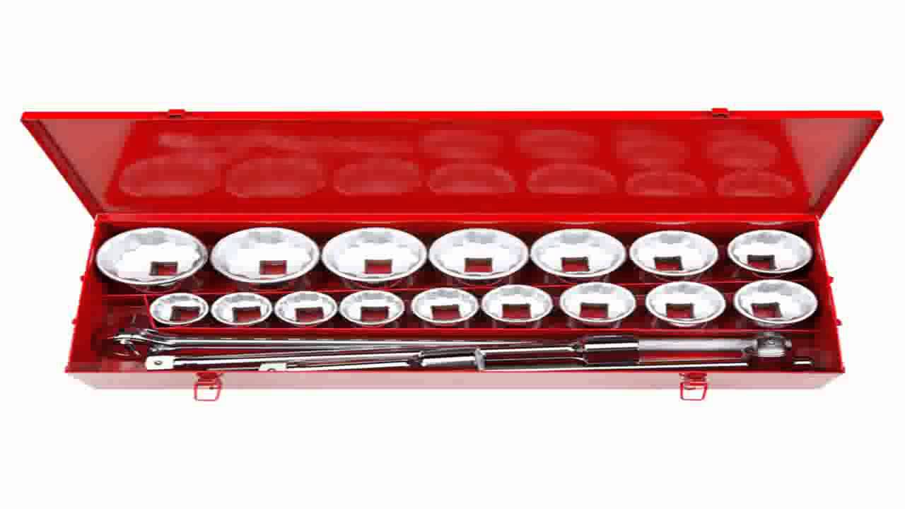 TEKTON 1120 1 Inch Drive Jumbo Socket Set SAE 21 Piece - YouTube