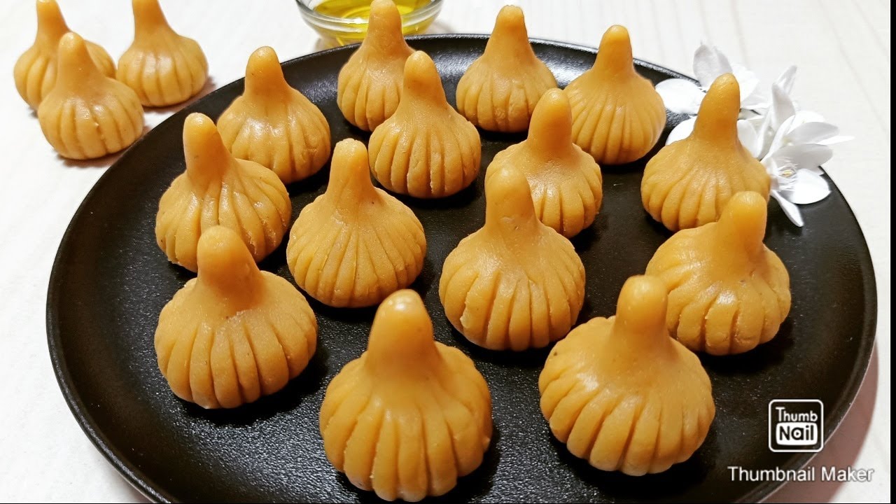 Besan Modak | Ucadiche Modak | Modak Without Mould | Besan Modak Recipe ...