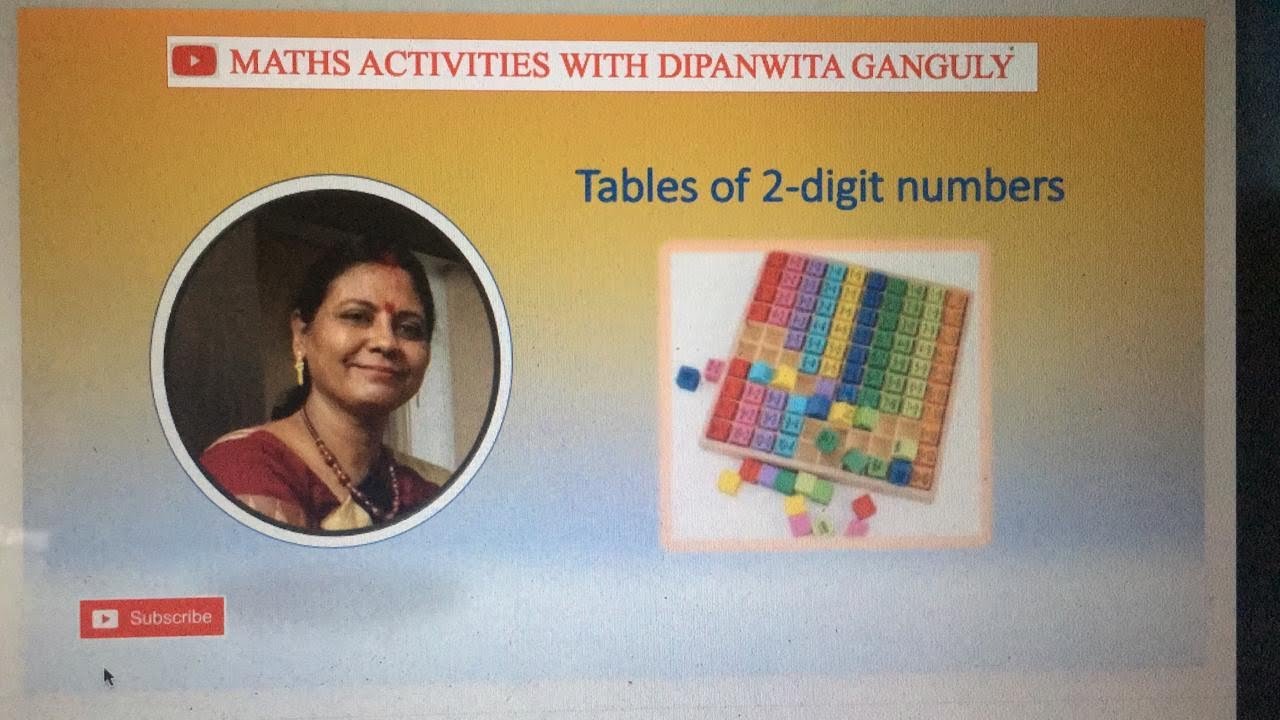 Tables of two digit numbers - YouTube