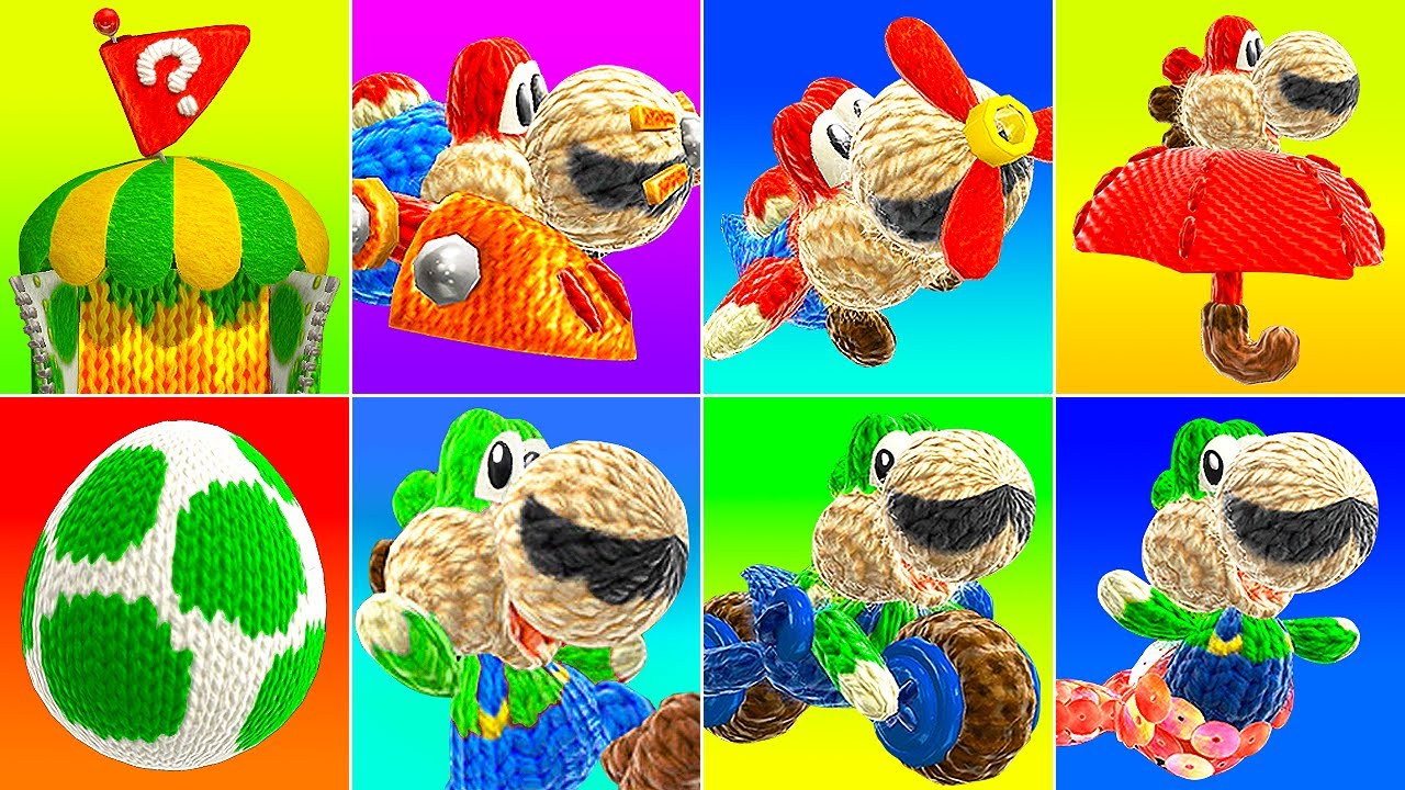 Yoshi's Woolly World - All Transformations (2 Player) - YouTube