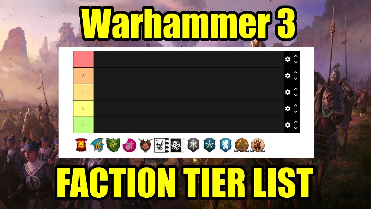 Faction Tier List - Total War Warhammer 3 - YouTube