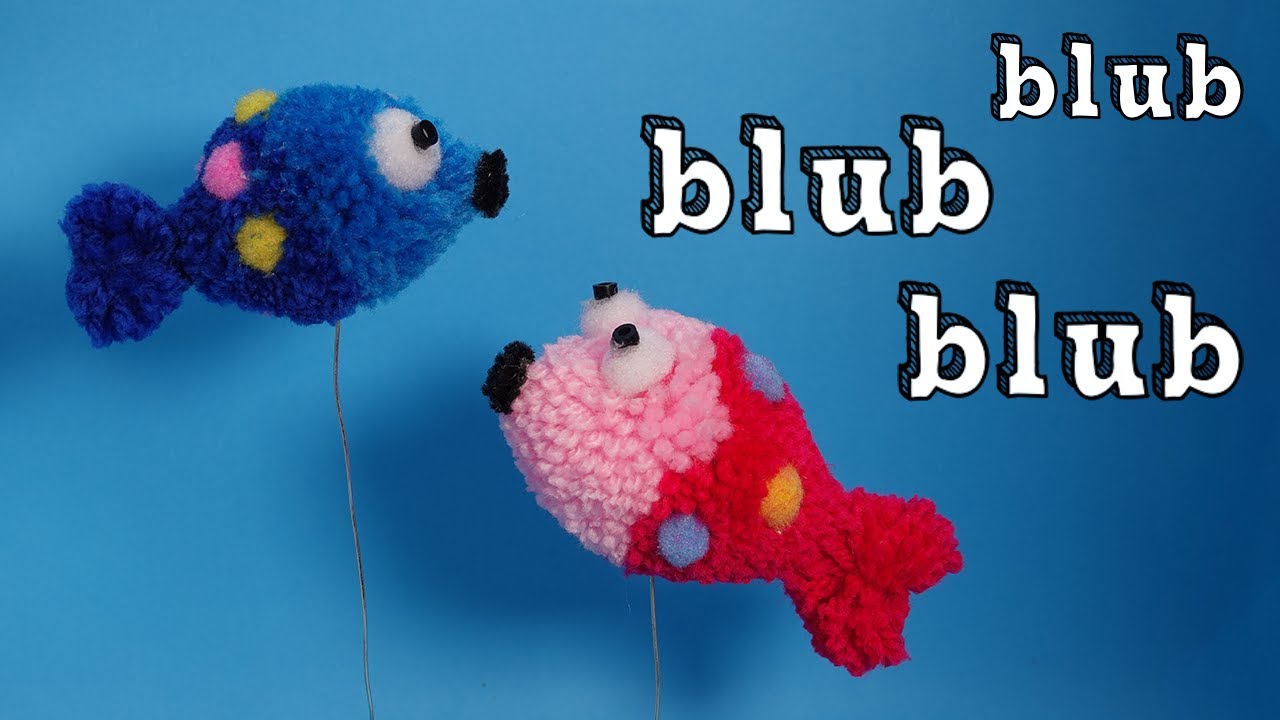 Save The Ocean, Craft An Exotic POM POM Fish! 🐟 (Step-By-Step Tutorial ...