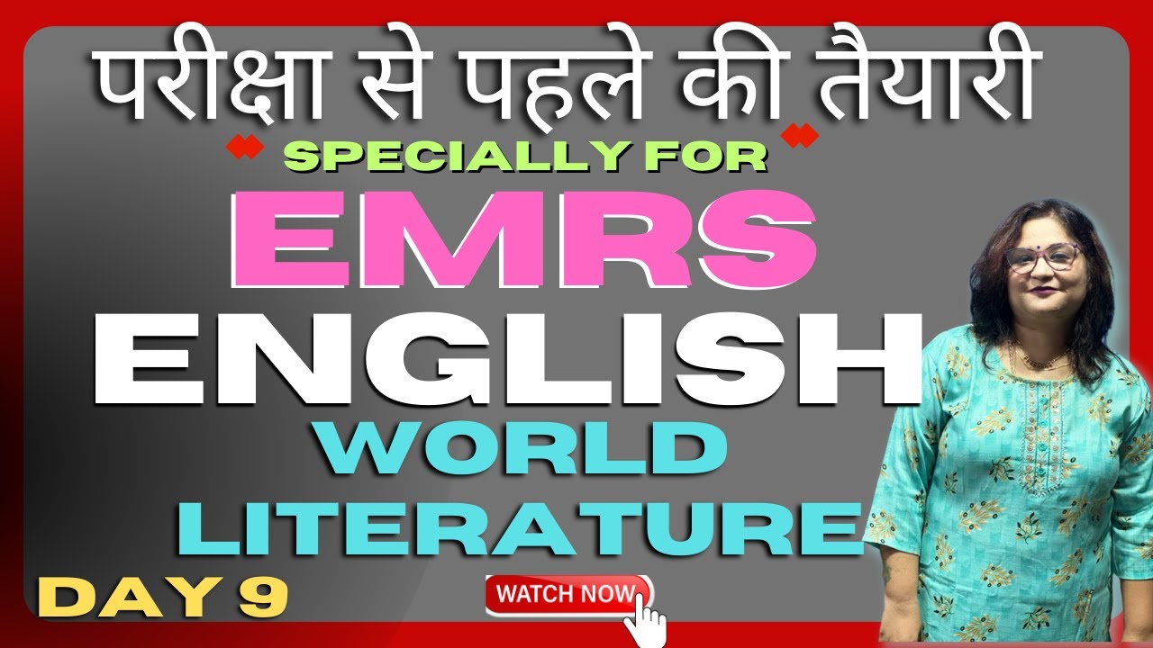 Emrs Tgt Pgt English World Literature Part 2 I Start Preparing For Emrs English Tgt Pgt I Dsssb