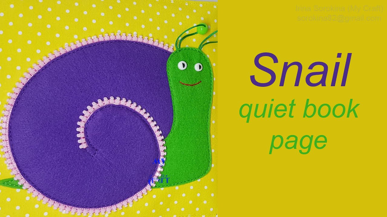 "The Snail" quiet book page / МК: страничка "Улитка" - YouTube