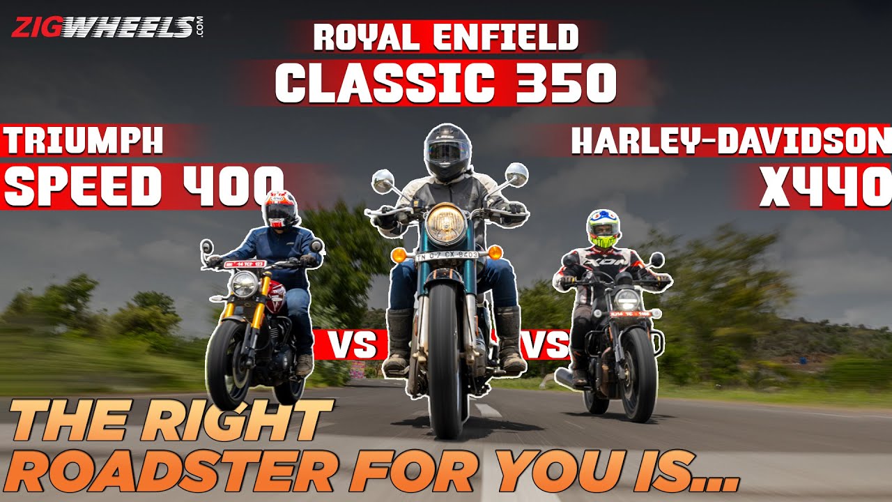 Triumph Speed 400 vs Harley-Davidson X440 vs Royal Enfield Classic 350 ...