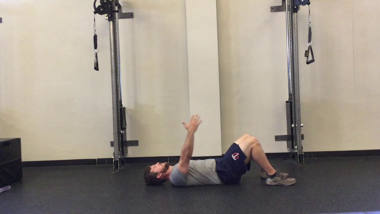 1 ARM SUPINE SHOULDER FLEXION - YouTube